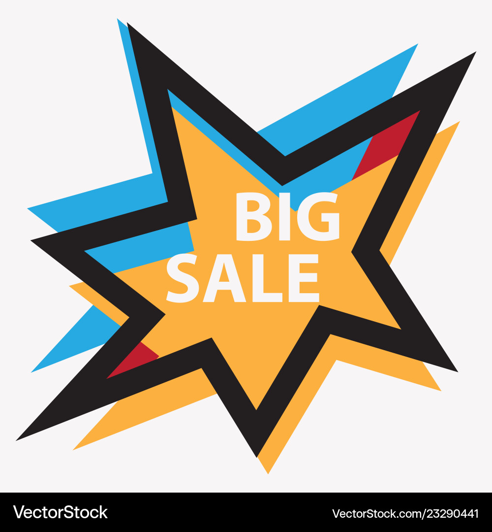 Star big sale symbol Royalty Free Vector Image