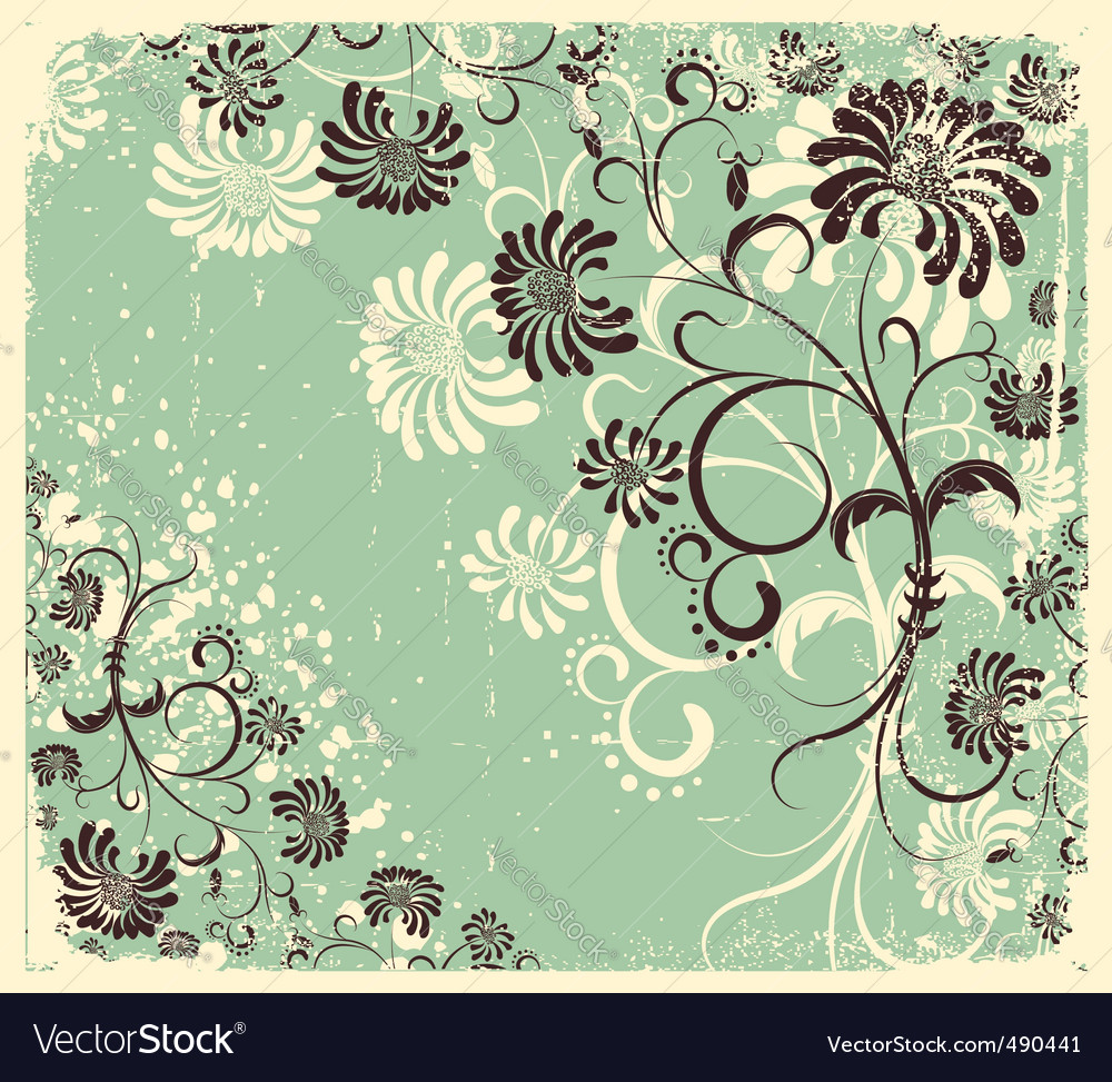 Vintage floral Royalty Free Vector Image - VectorStock