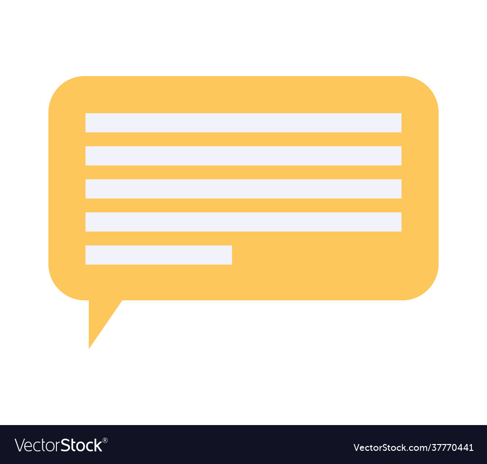Yellow message bubble Royalty Free Vector Image