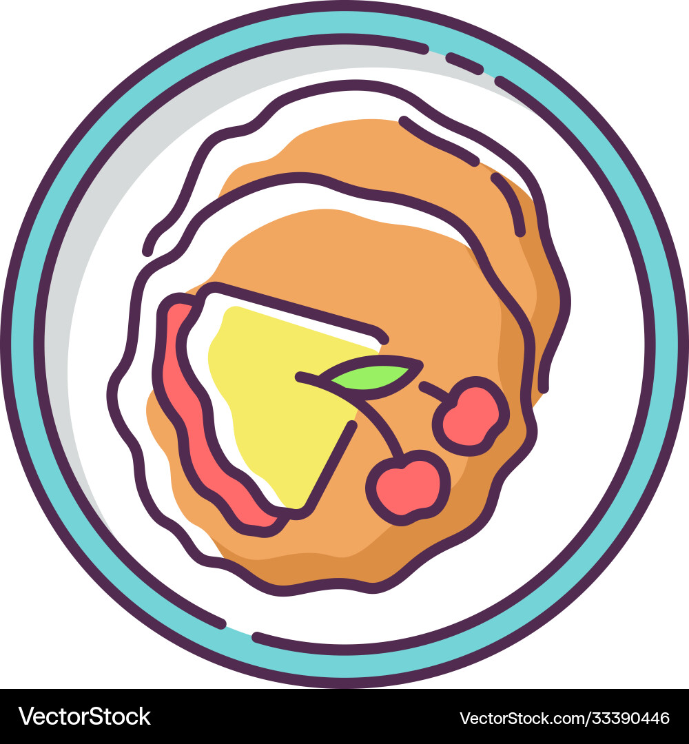 Crepe rgb color icon Royalty Free Vector Image