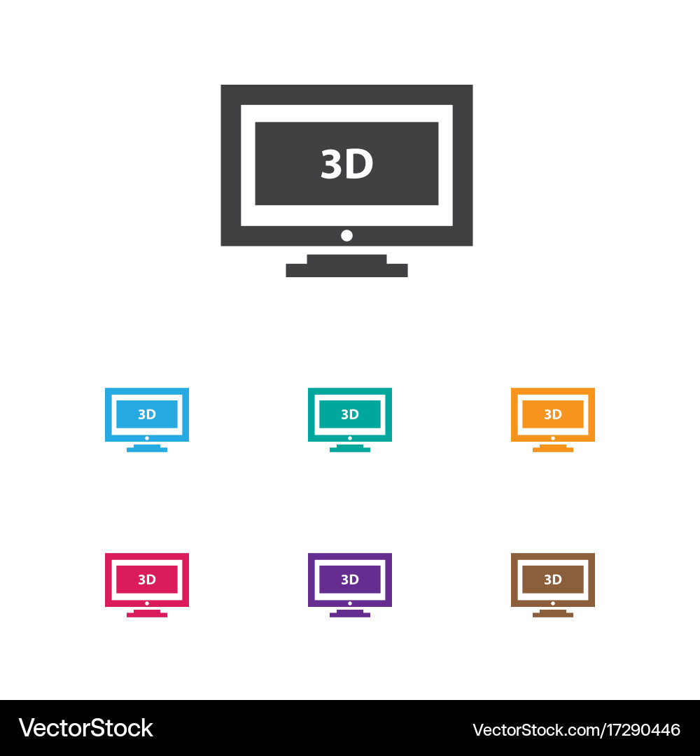 Filming symbol on 3d cinema Royalty Free Vector Image