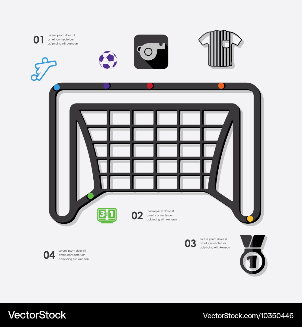 Football infographic Royalty Free Vector Image