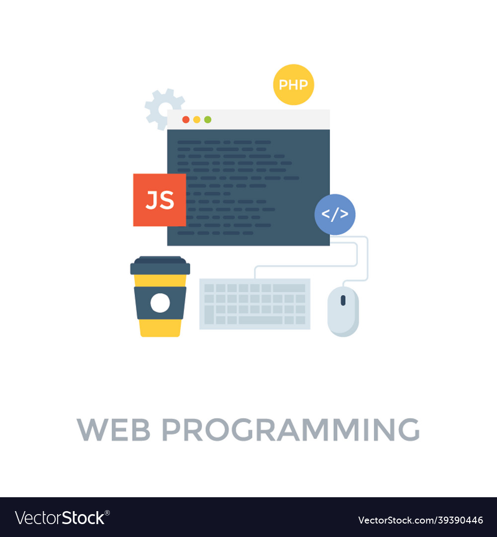 Printweb programming Royalty Free Vector Image