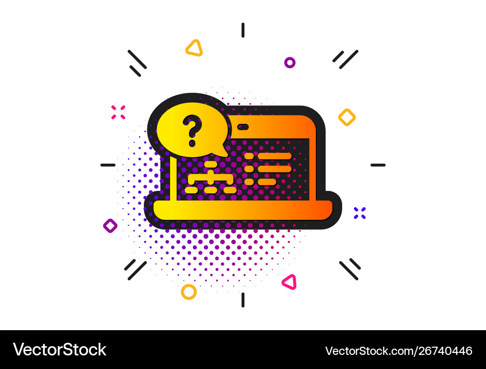Question mark icon online quiz test sign Vector Image