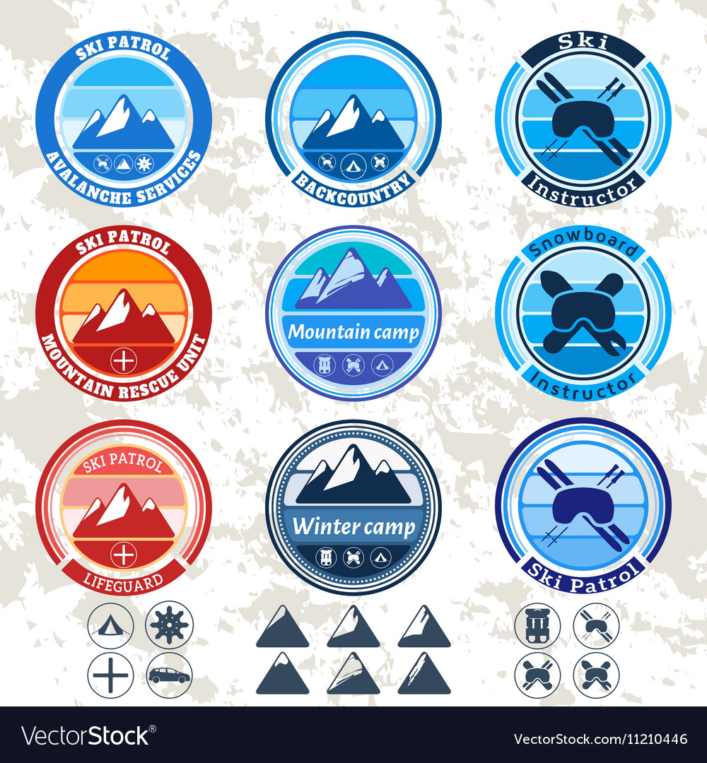 Retro badges and labels set on the theme of Vector Image