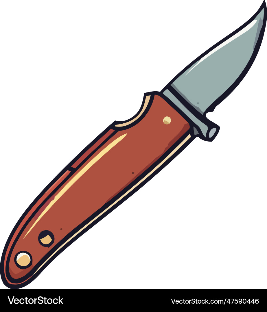 Sharp steel knife Royalty Free Vector Image - VectorStock