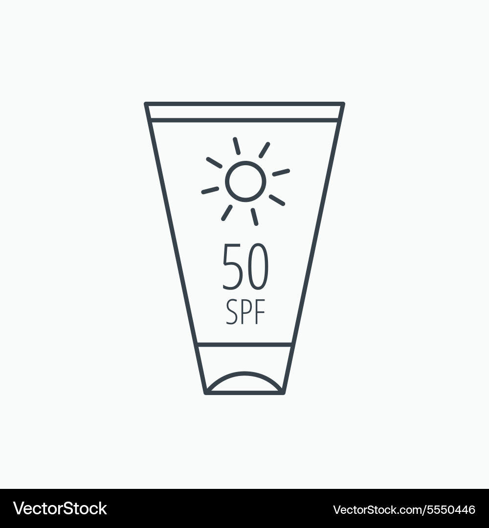 Sun cream container icon beach lotion sign Vector Image