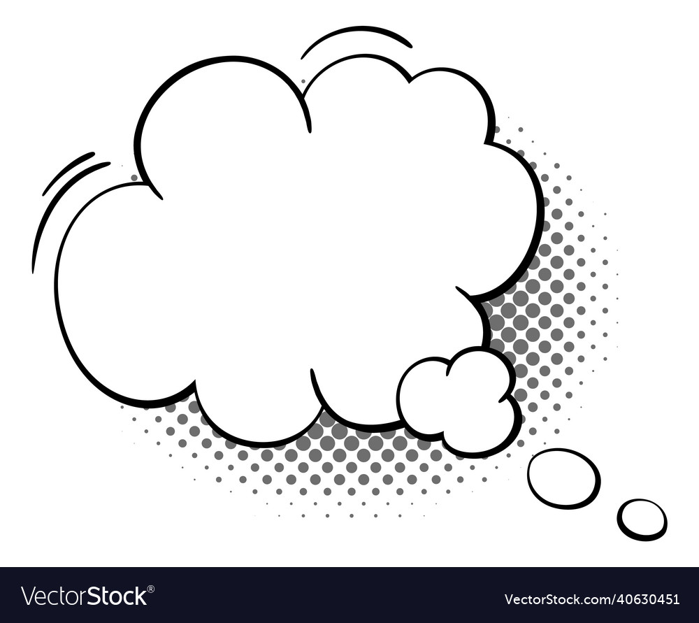 Conversation cloud template blank message bubble Vector Image