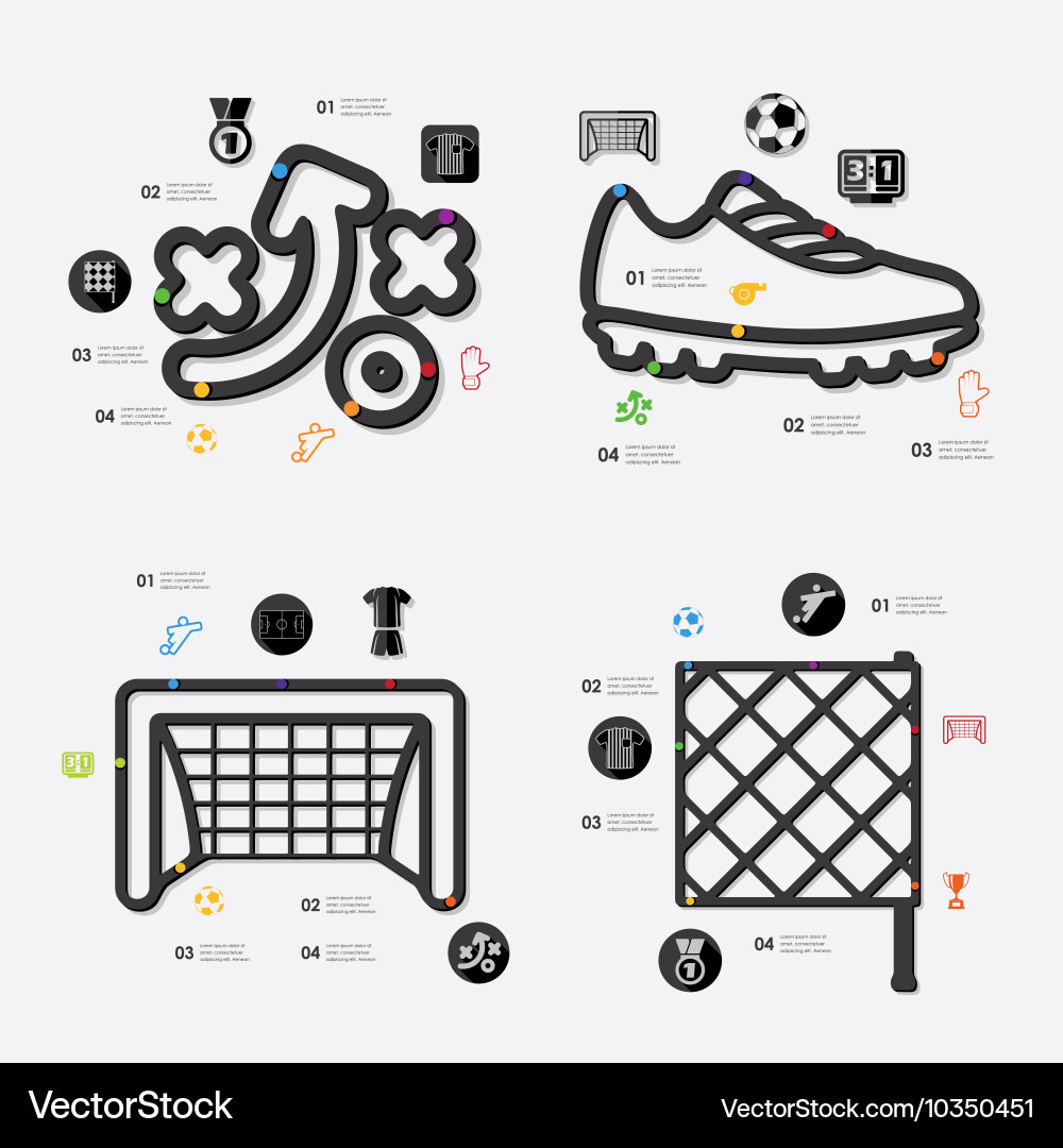 Football infographic Royalty Free Vector Image