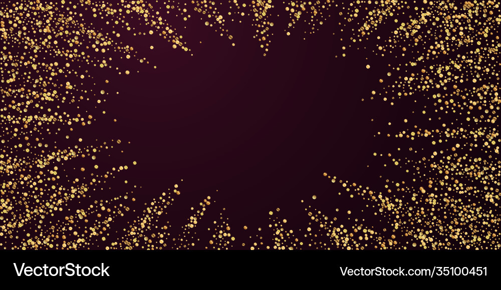 Gold confetti luxury sparkling confetti scattered Vector Image