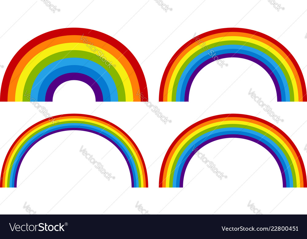 Rainbow graphics in format isolated on white Vector Image