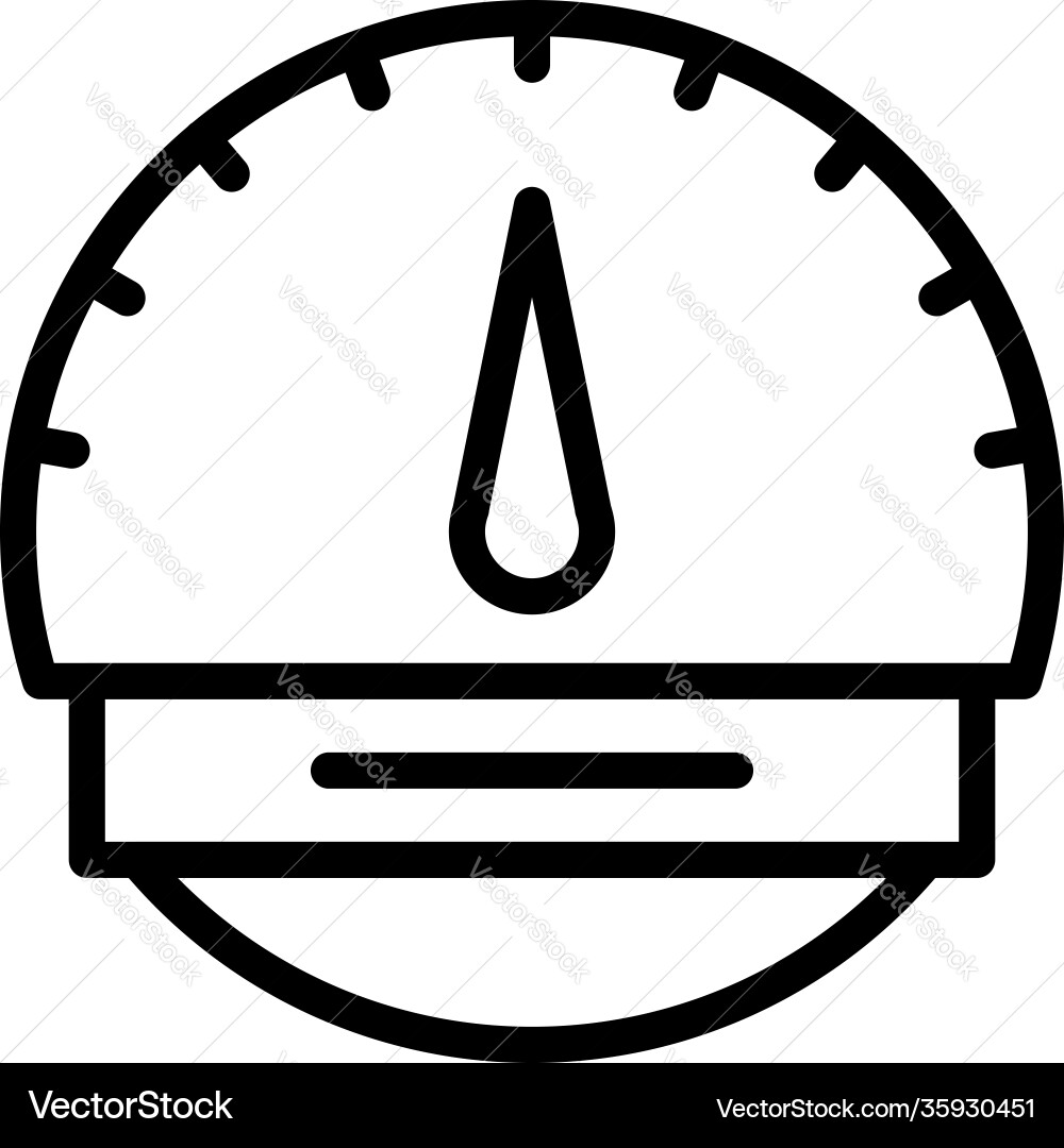 Rpm car dashboard icon outline style Royalty Free Vector