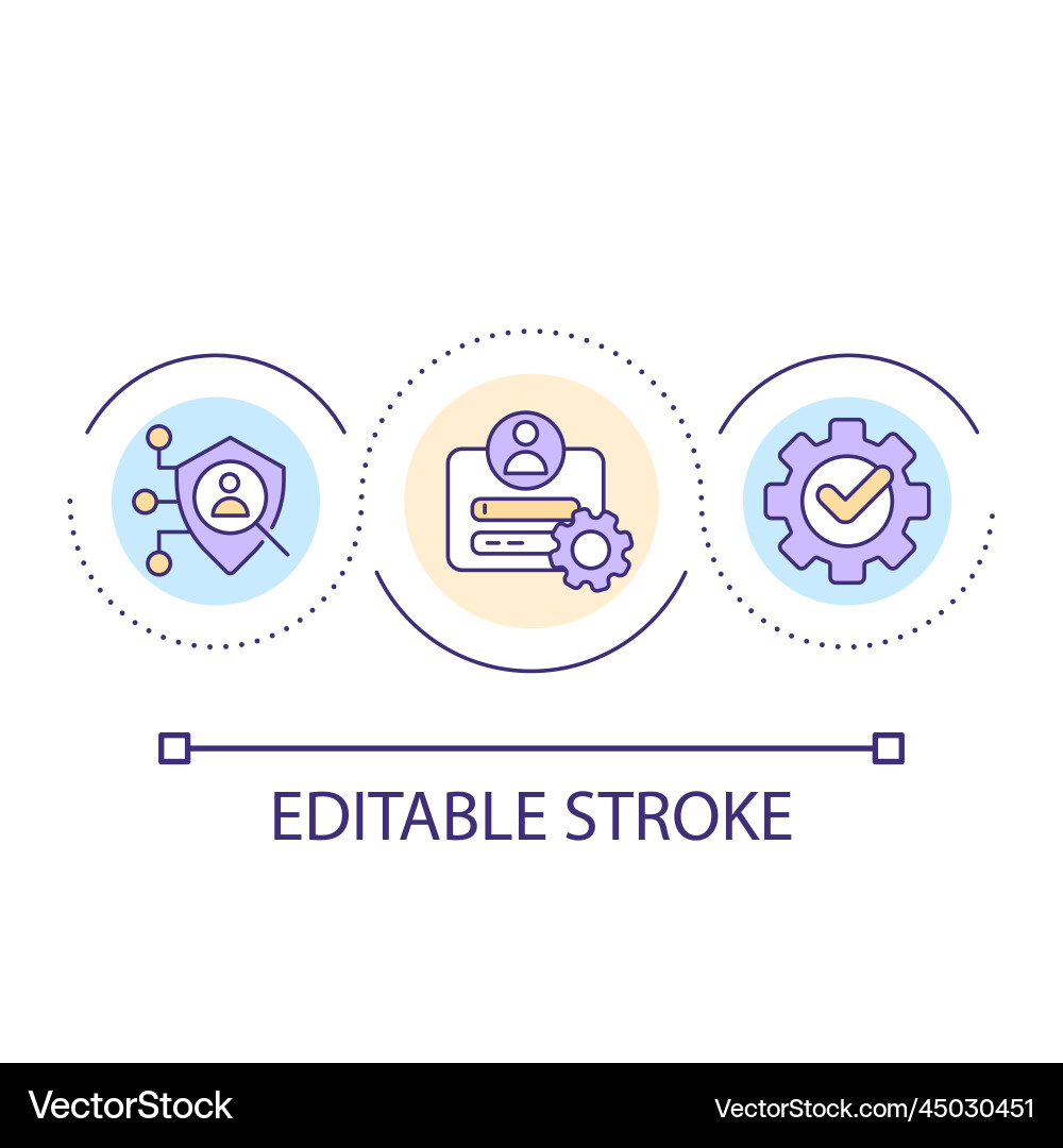 Secure login data loop concept icon Royalty Free Vector