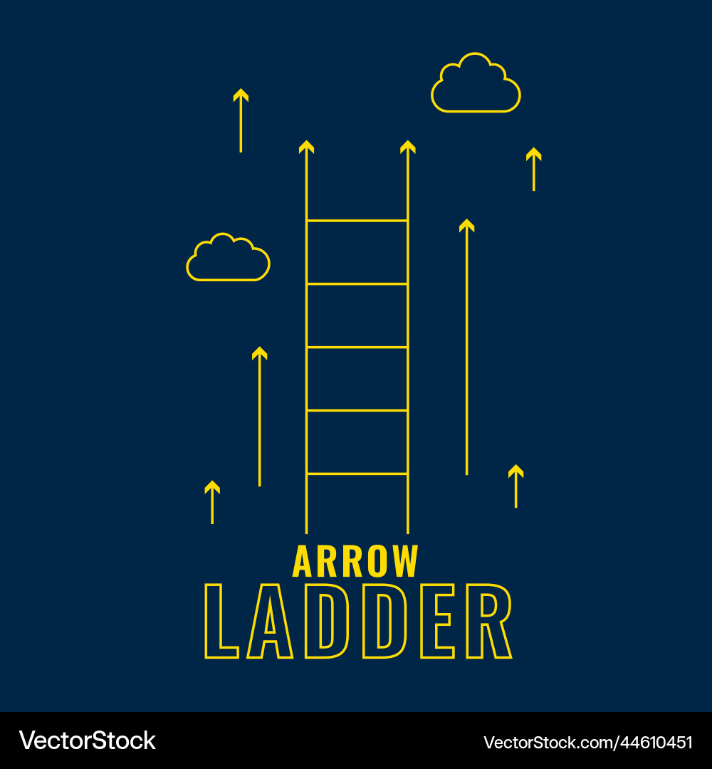 Success and progress concept with arrow ladder Vector Image