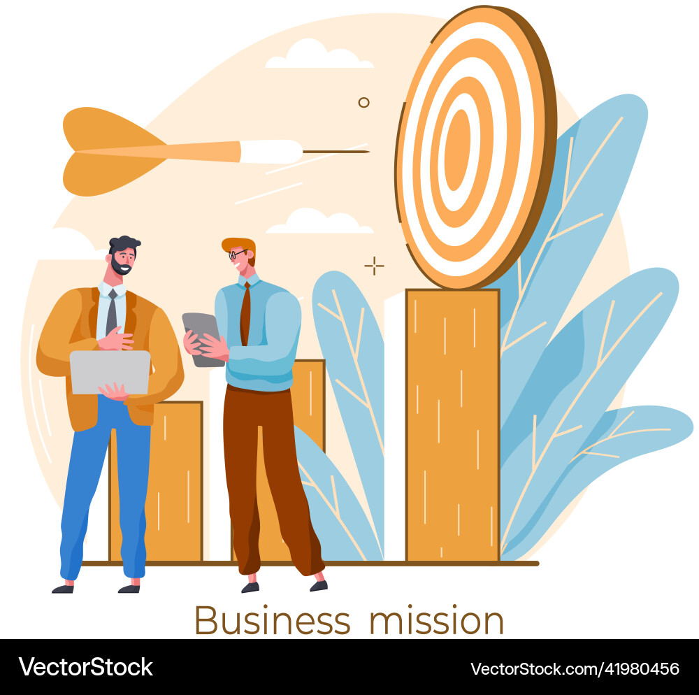 Business mission company development goals Vector Image