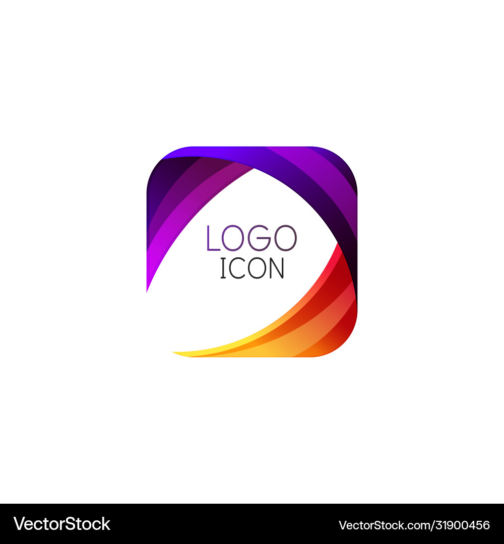 Business trendy geometric square logo design Vector Image