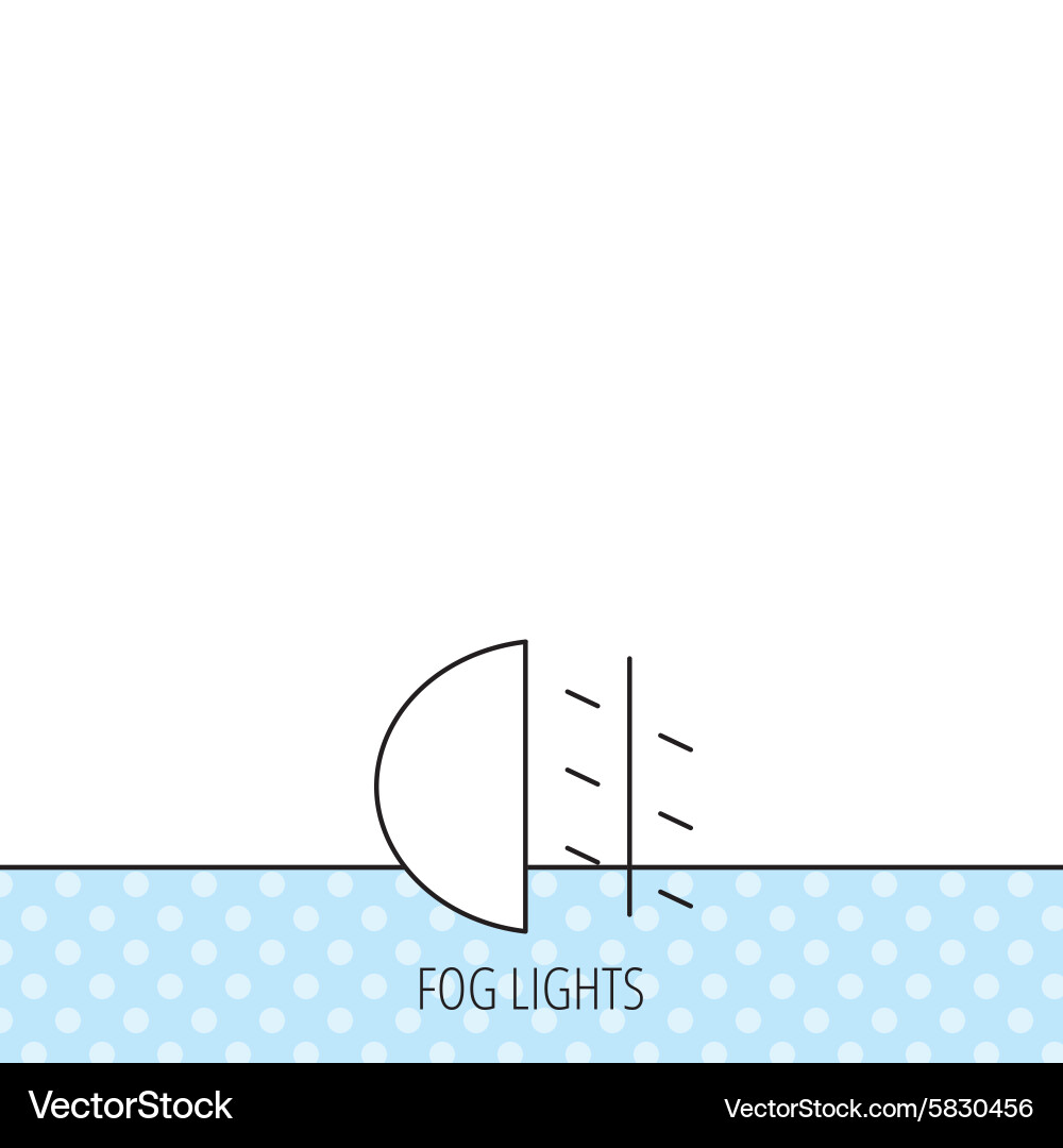Fog lights icon car beam sign Royalty Free Vector Image