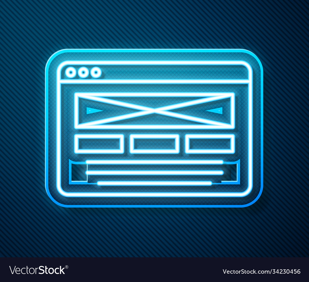 Glowing neon line ui or ux design icon isolated Vector Image
