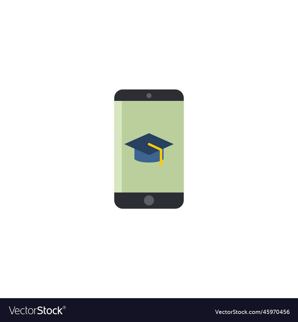 Mobile learning creative icon from e-learning Vector Image