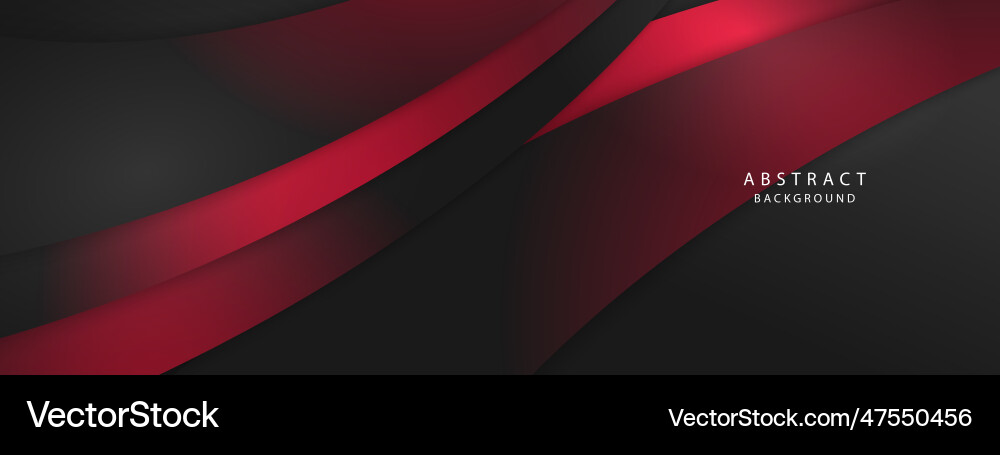 Modern black and red geometric shapes 3d abstract Vector Image