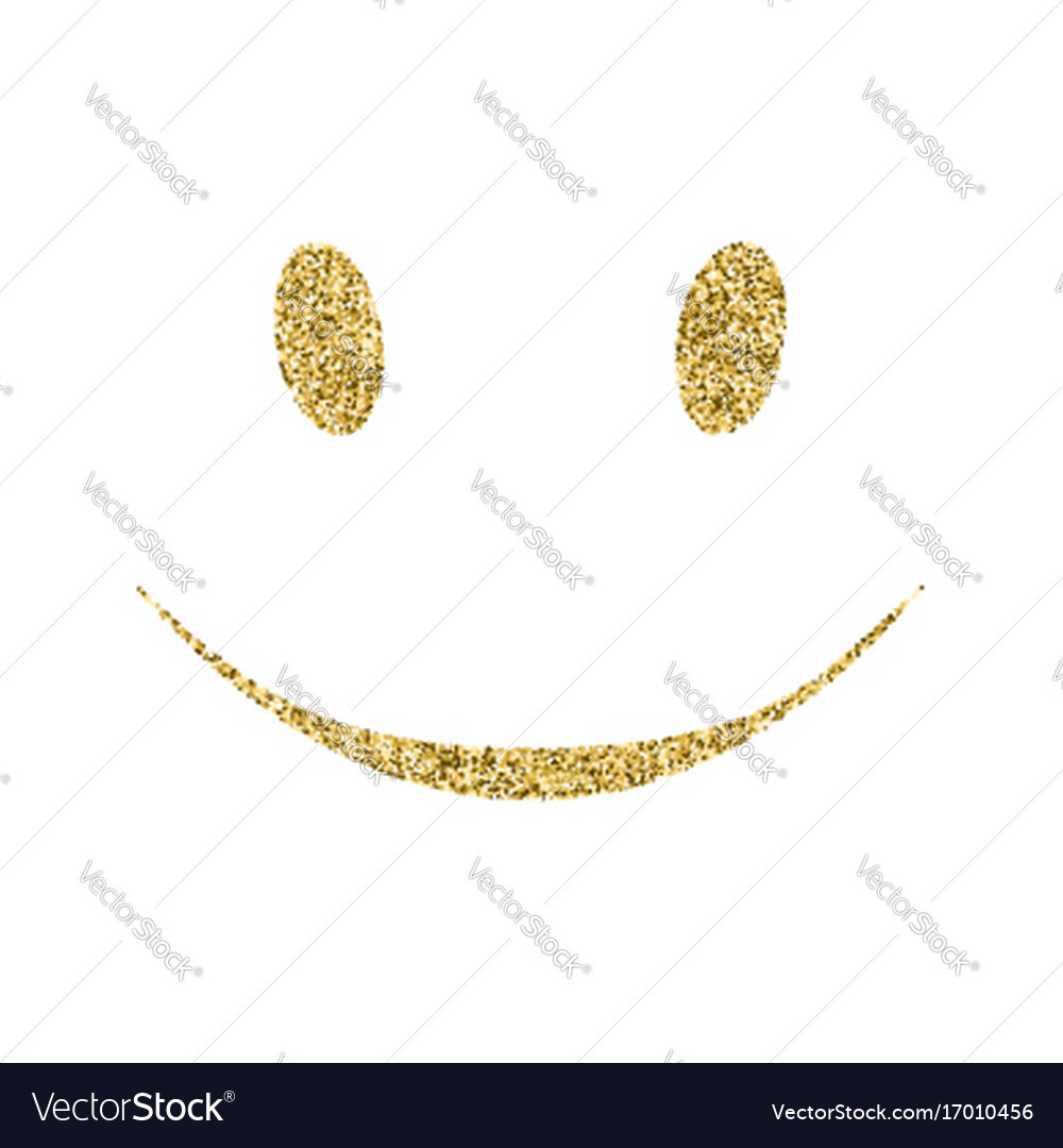 Smiling icon with glitter effect isolated on Vector Image