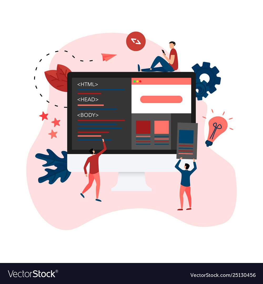 Webpage development and web design concept Vector Image