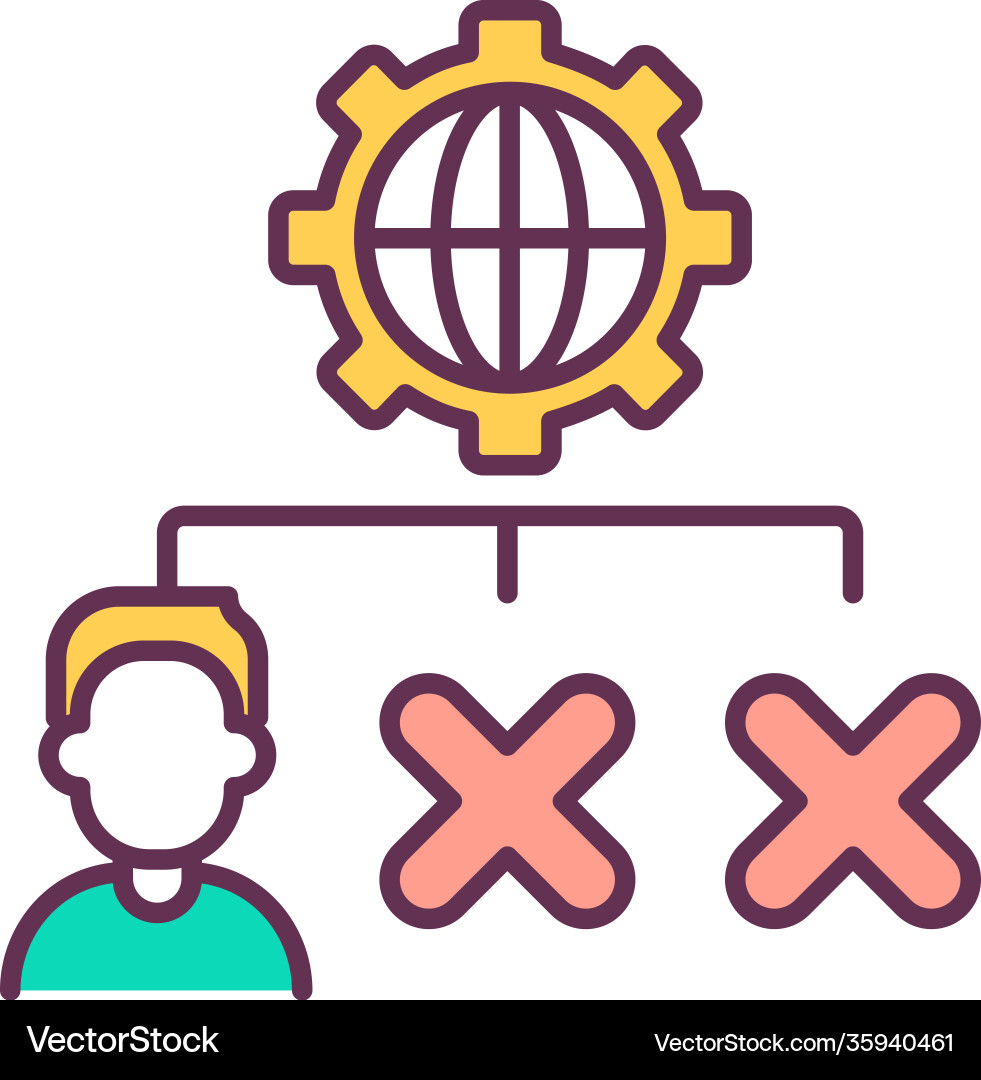 Cost cutting measures rgb color icon Royalty Free Vector