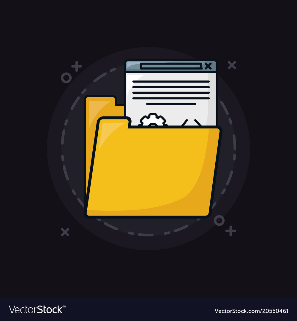 Document folder design Royalty Free Vector Image