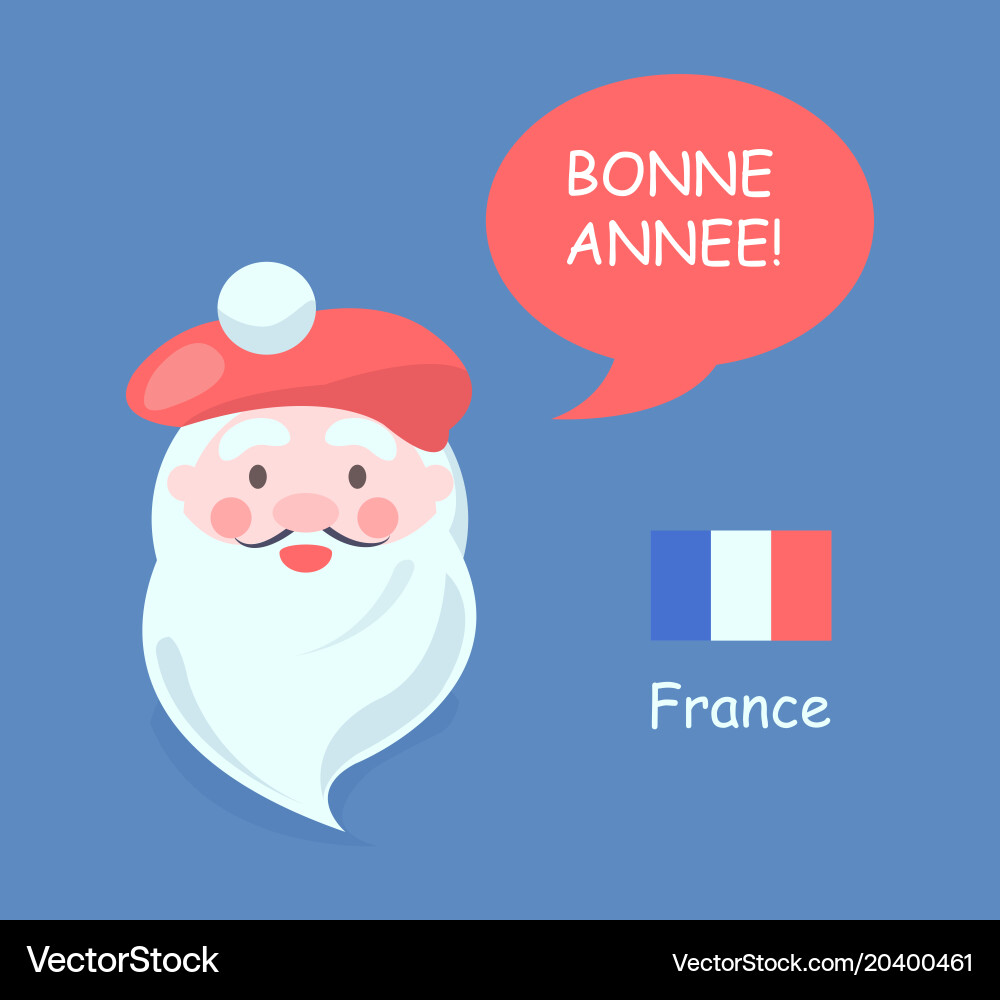 France and santa claus hat Royalty Free Vector Image