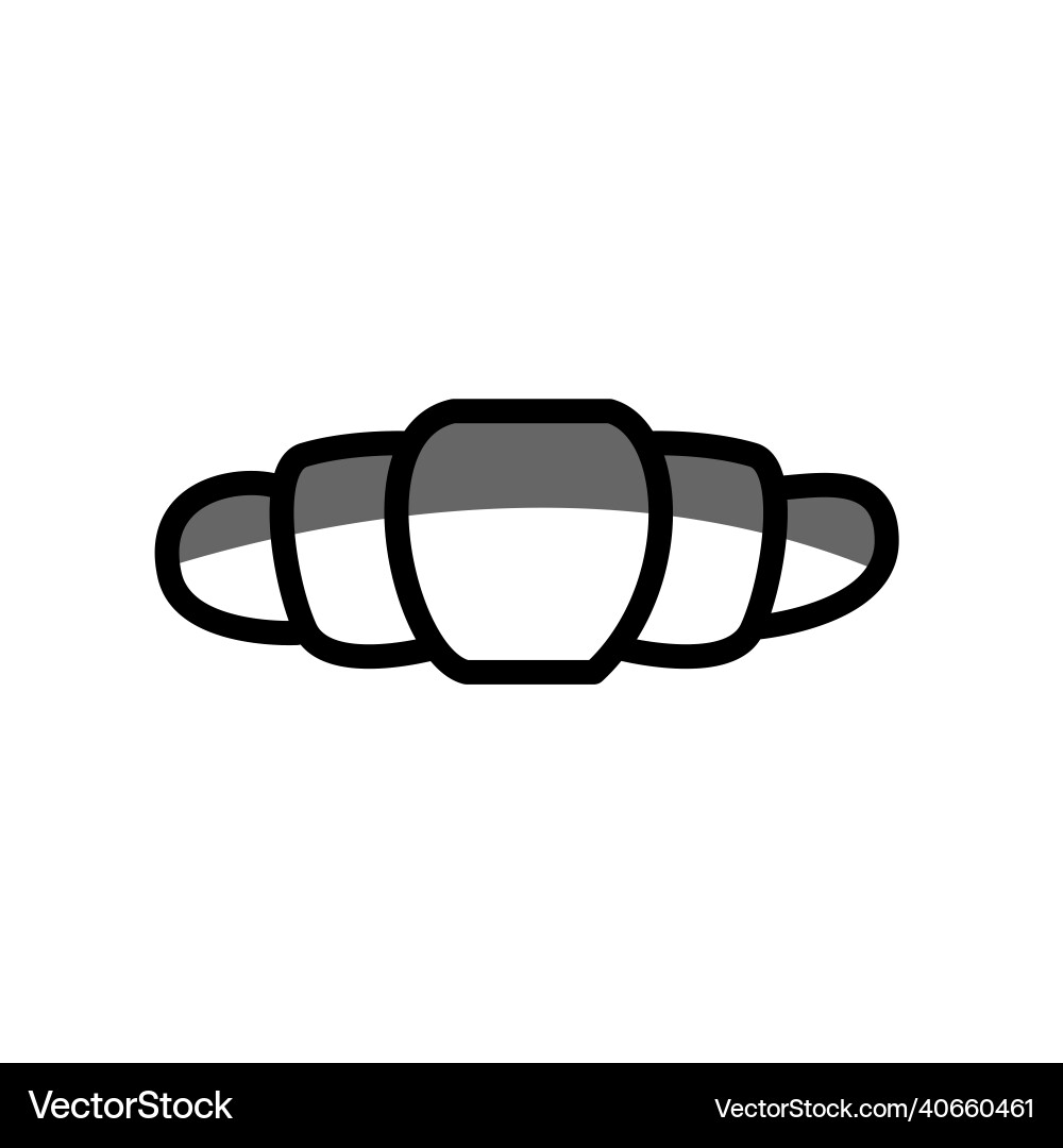Graphic of croissant icon Royalty Free Vector Image