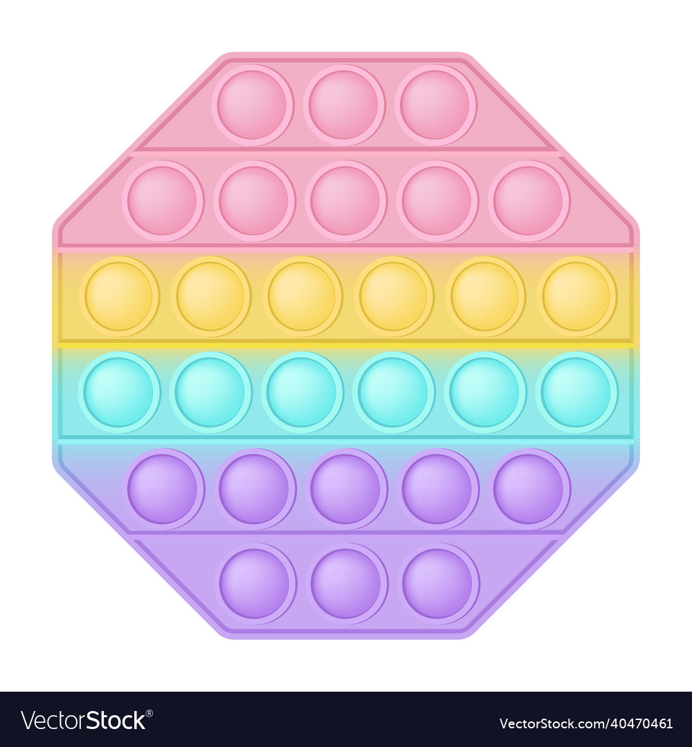 Popit figure octagon as a fashionable silicon toy Vector Image