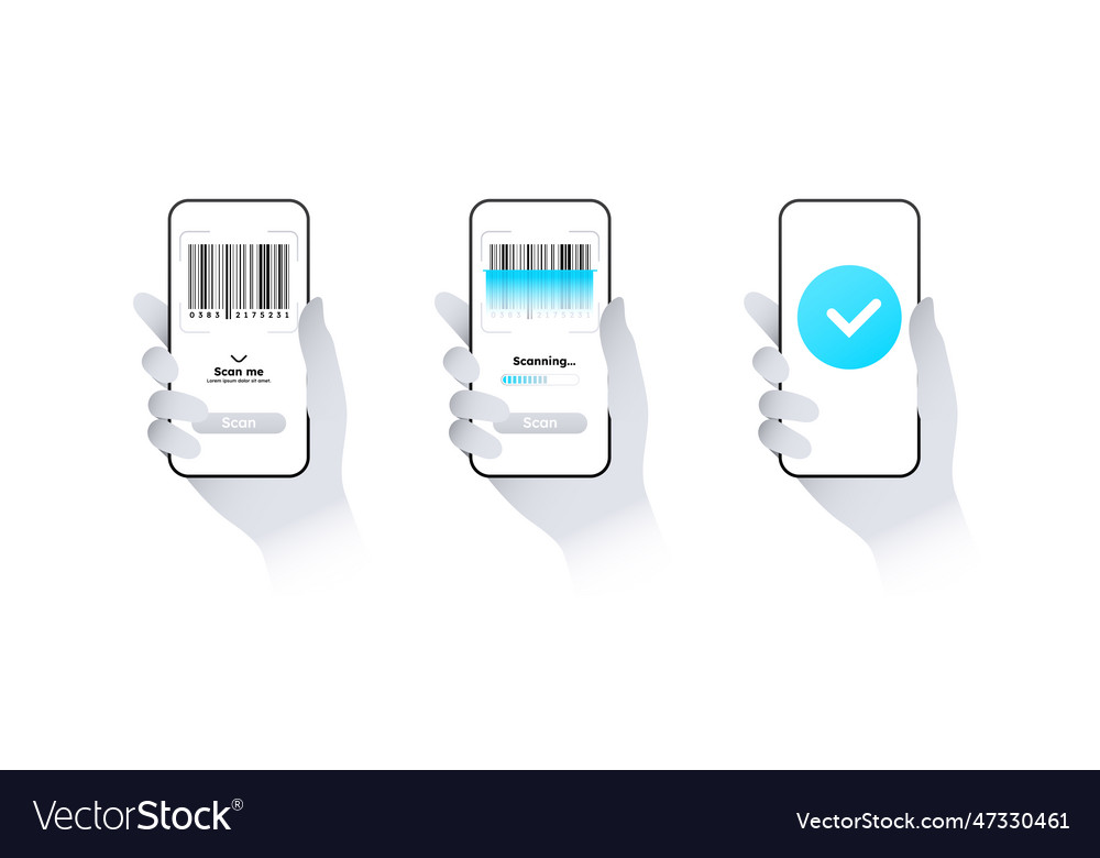 Scan bar code set Royalty Free Vector Image - VectorStock