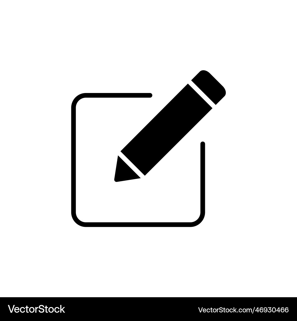 Edit icon document sign and symbol pencil Vector Image