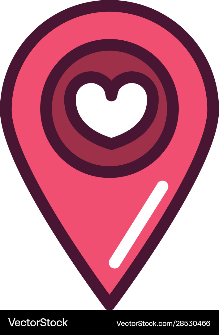 Happy valentines day pointer location heart love Vector Image