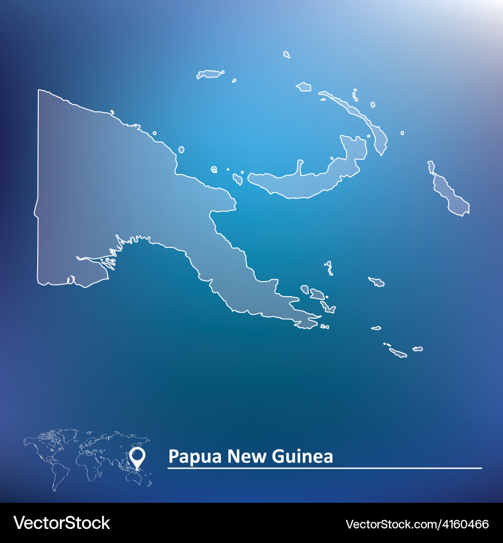 Map of papua new guinea Royalty Free Vector Image