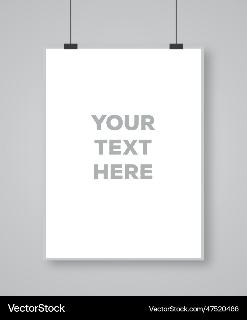 Modern paper art poster template 3d realistic Vector Image