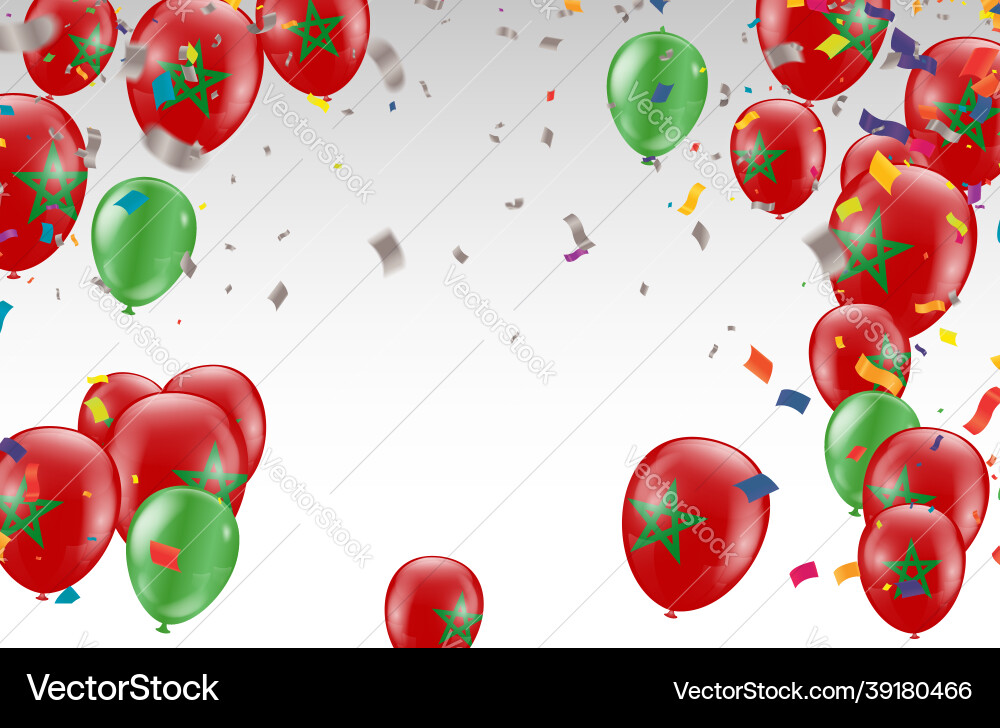 Morocco independence day poster patriotic Vector Image