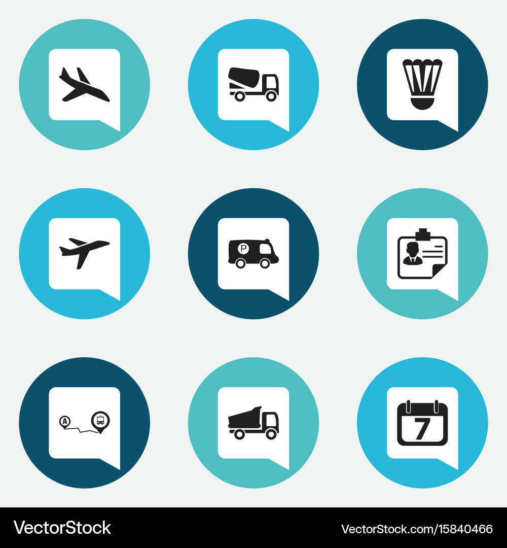 Set of 9 editable complicated icons includes Vector Image