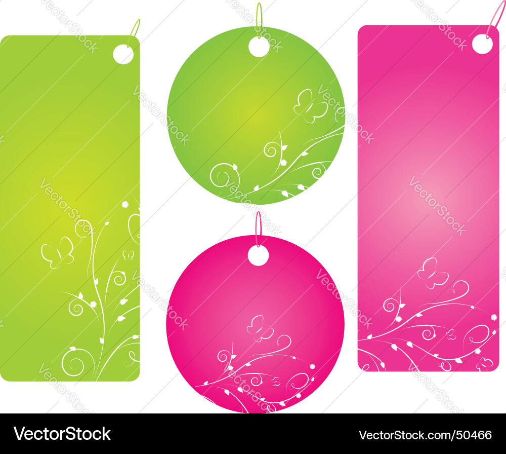 Set of four shopping labels Royalty Free Vector Image