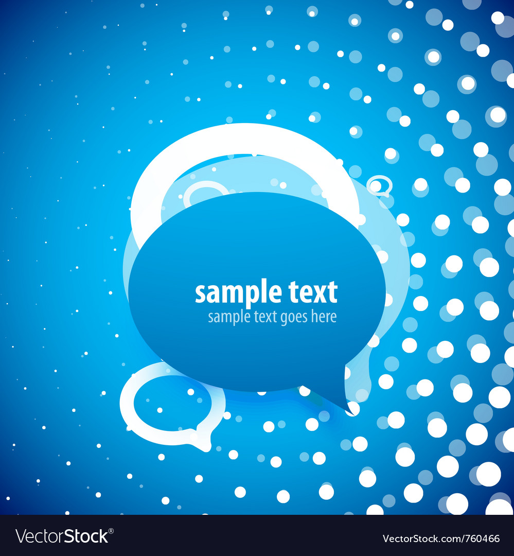 Speech bubble background Royalty Free Vector Image