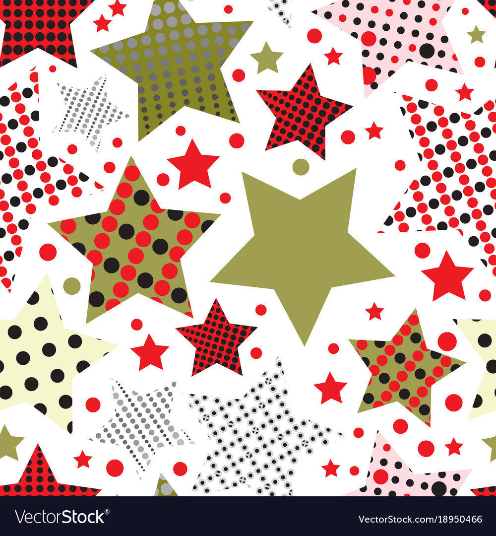Star seamless pattern Royalty Free Vector Image