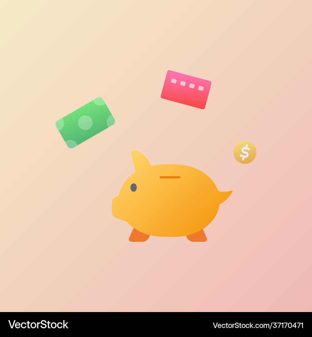 Deposit icons set collection with smooth style Vector Image
