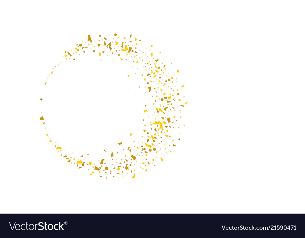 Golden Glitter Confetti On A White Background Vector Image