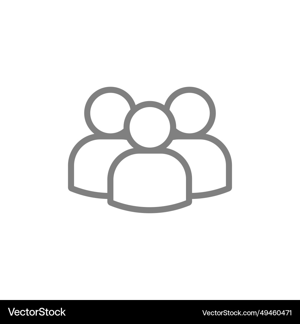 Grey people line art icon design template Vector Image