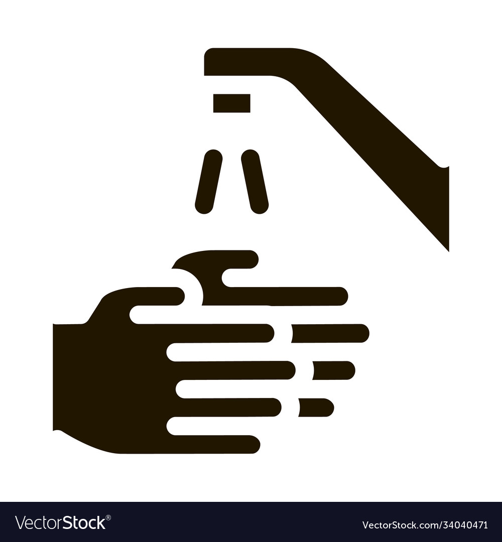 Hands wash water faucet icon Royalty Free Vector Image Hands wash water faucet icon Royalty Free Vector Image