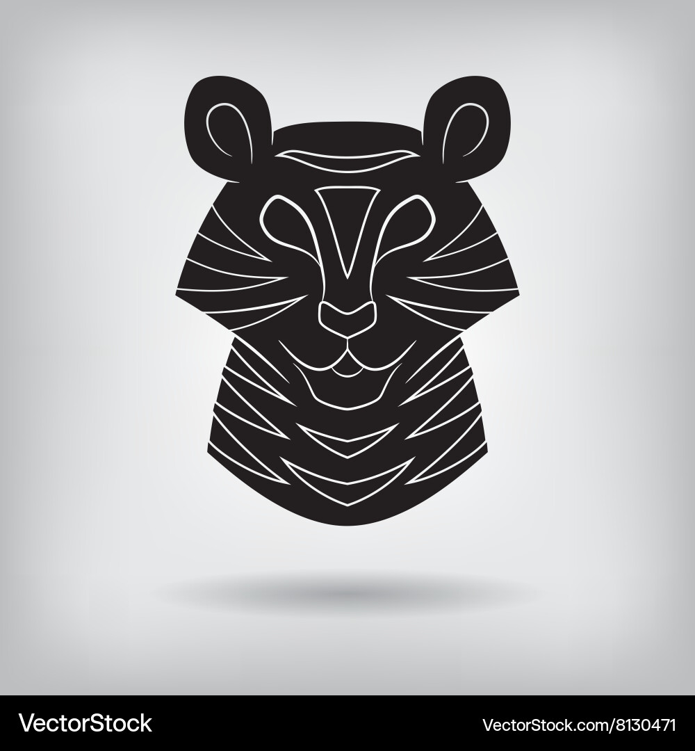 Stylized silhouette of a tiger Royalty Free Vector Image