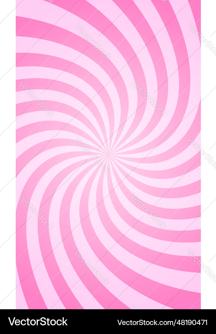 Vertical poster with twisted pink radial stripes Vector Image