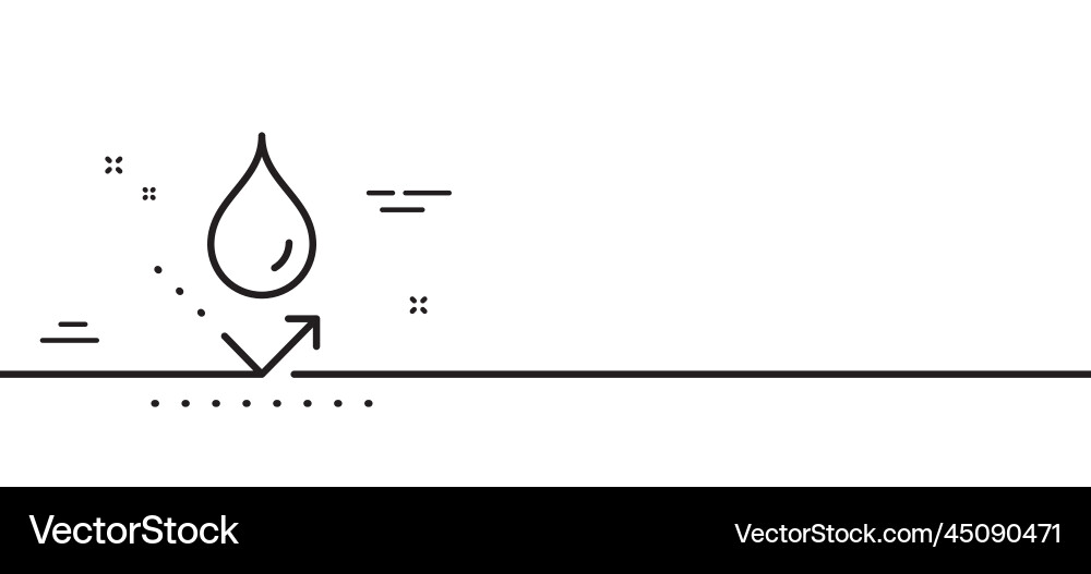 Waterproof line icon water resistant sign Vector Image