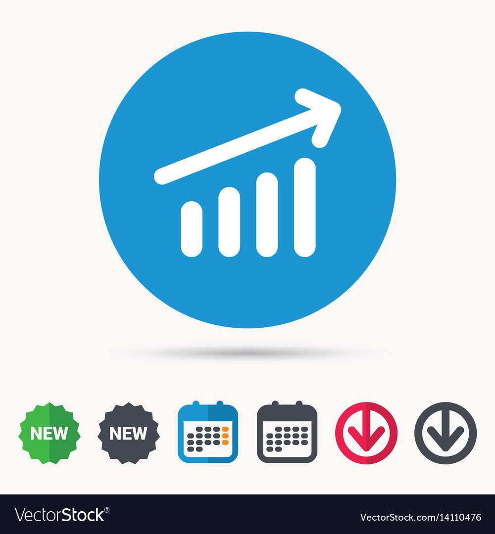 Graph icon business analytics chart sign Vector Image Graph icon business analytics chart sign Vector Image