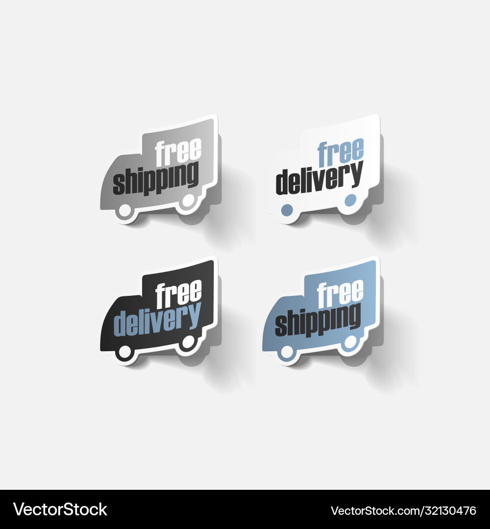 Icons shipments and free delivery Royalty Free Vector Image